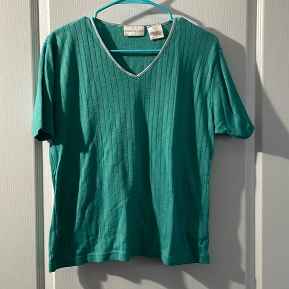 Vintage | Tops | Vintage 98s Turquoise Top | Poshmark